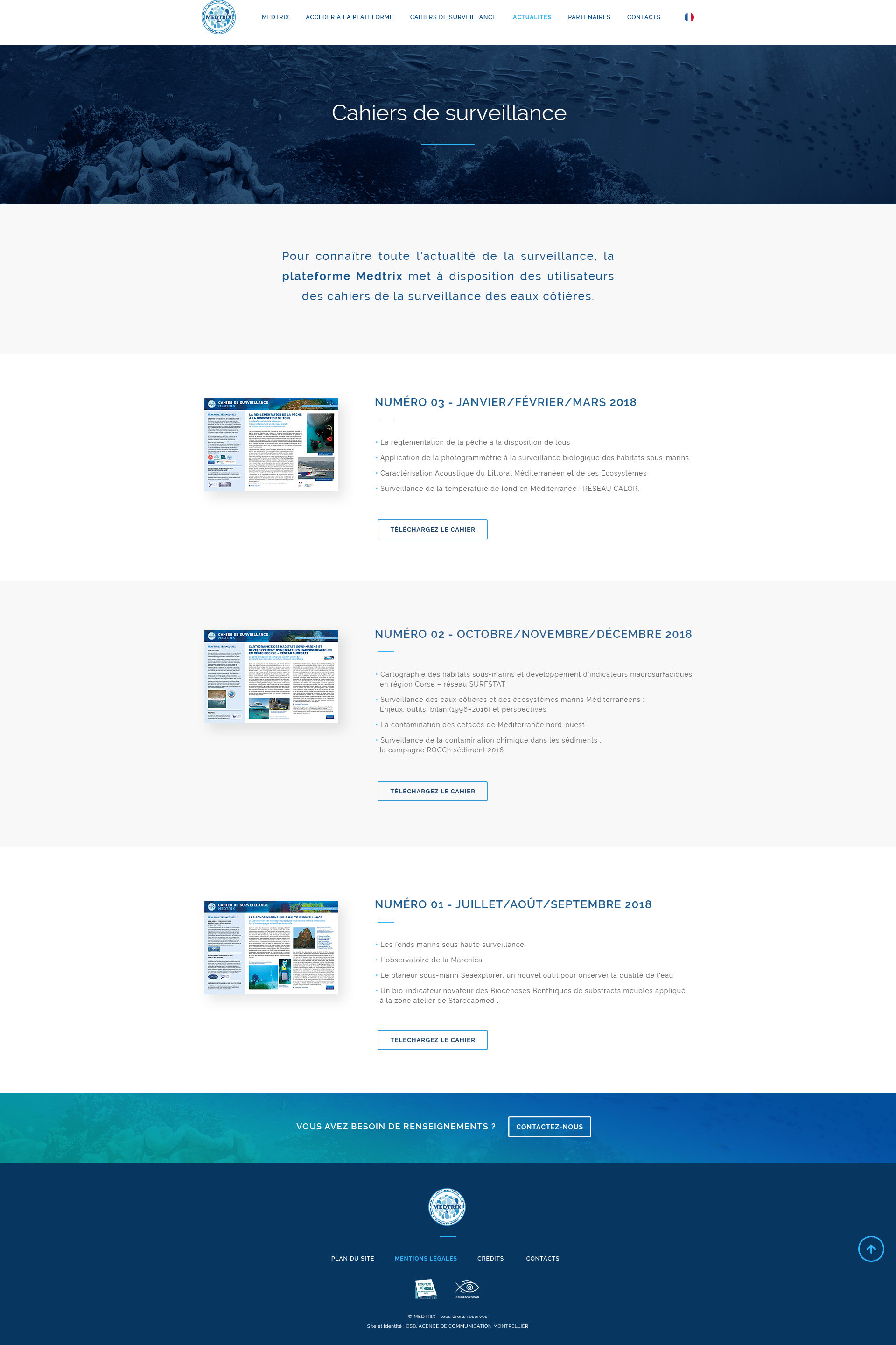Site Medtrix cahiers de surveillance - OSB Communication, agence de ...